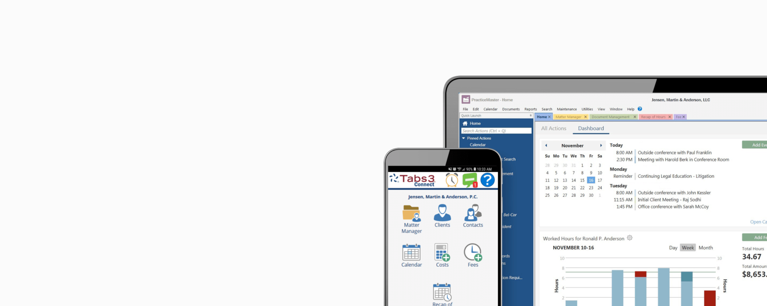 Mobile Law Firm Practice Management Software | Tabs3 Connect
